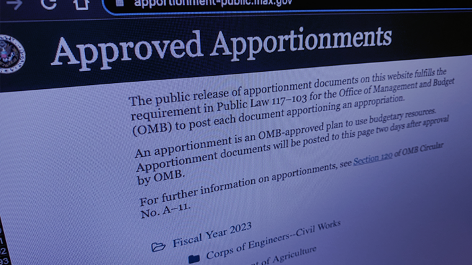Using OMB’s Apportionment Website: Resources for Congress - Protect ...